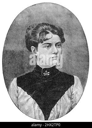 Frances Folsom Cleveland wife of President Grover Cleveland 1892. Hand ...