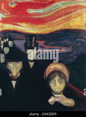 Edvard Munch, Anxiety, (Angst), print, 1896 Stock Photo - Alamy