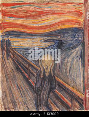 the Scream by Edvard Munch, 1893. Cardboard, oil, tempera, pastel. The ...