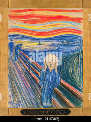Edvard Munch, The Scream is an oil painting on cardboard 1893 - by ...