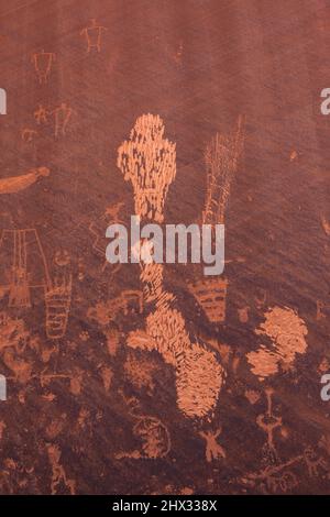 The Desecration Panel is a long group of rock art panels along the San ...