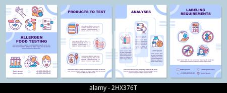Allergy guide brochure template layout. Symptoms, treatment. Flyer ...