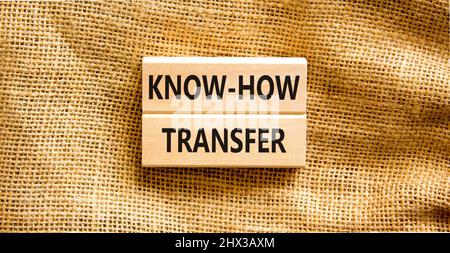 Know-how transfer symbol. Concept words Know-how transfer on wooden ...