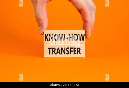 Know-how transfer symbol. Concept words Know-how transfer on wooden ...