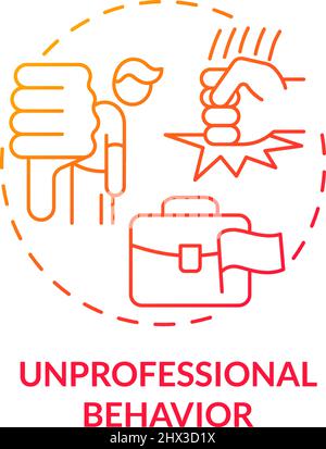 Unprofessional behavior concept icon Stock Vector Image & Art - Alamy