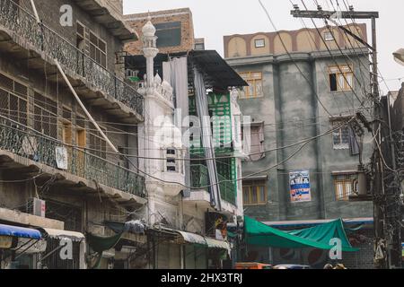 Interesting View to the Old Streets of Pakistan Peshawar City Center ...