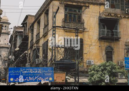 Interesting View to the Old Streets of Pakistan Peshawar City Center ...