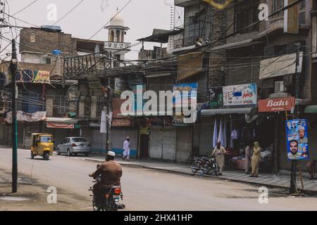 Local People on the Peshawar City Center Crowded Streets Stock Photo ...