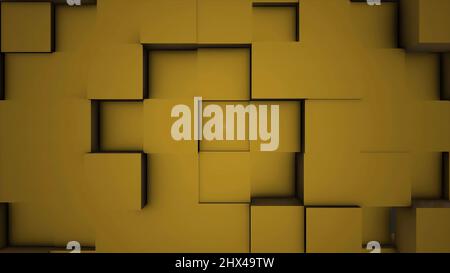 Beautiful Abstract Cubes Looped 3d Animation. Colorful Wall Moving. Seamless Background ...