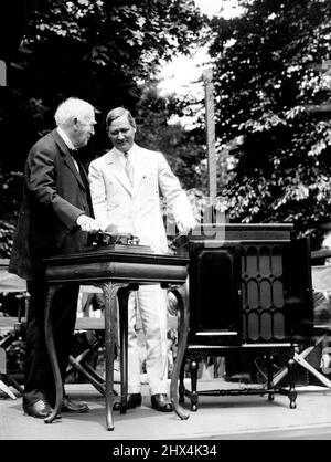 Thomas Alva Edison's first Phonograph (1878). In this model the ...