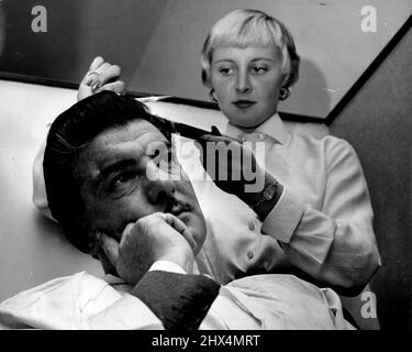 MR TEASY-WEASY, HAIRDRESSER IN HIS SALON, KNIGHTSBRIDGE, LONDON, 1972 ...