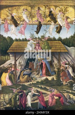 The Mystical Nativity - by Sandro Botticelli, 1501 - Editorial use only ...