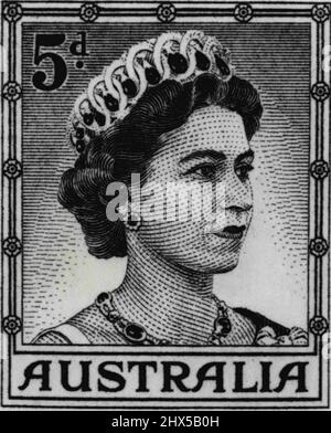 Photo of a 5d Australian postage stamp Stock Photo - Alamy