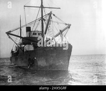 A German sea mine laid by a U-Boat in the Thames Estury in 1917 and ...