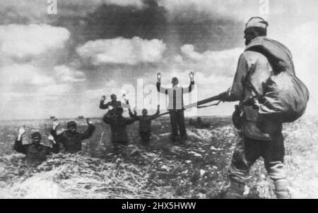 Russian soldiers surrender, 1942 Stock Photo - Alamy