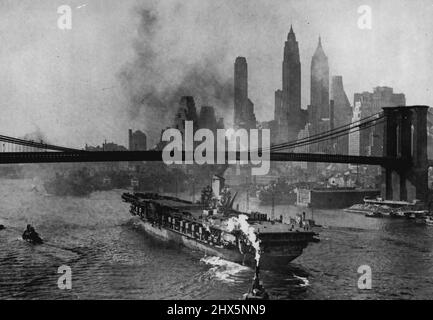 NAVY DAY 1945 Vintage USA American post war WW2 propaganda poster 'A ...