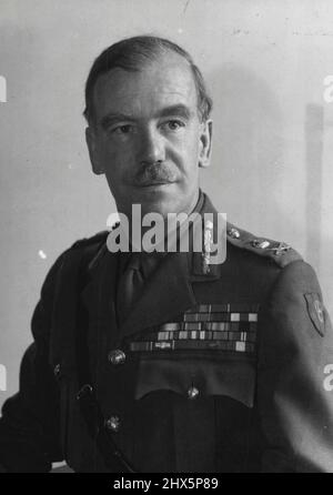 General Robertson , Commander of the British Zone of Germany , seen ...