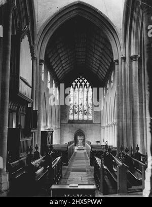 Church of St Nicholas, Dereham, Norfolk, England, seen here in the 19th century. The churchyard ...