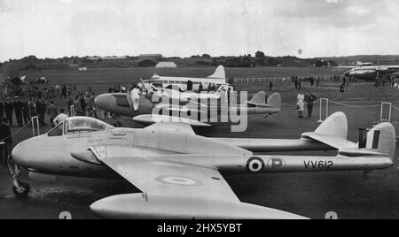 Aircraft de Havilland Vampire and Venom August 1993 flying in formation ...