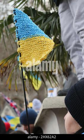 London, UK - 03 06 2022: Two young men protesters holding signs ...
