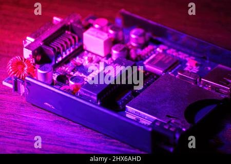 PCB and microchip and microprocessor backgrounds for quantum computing ...