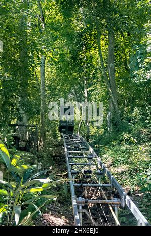 Flores, Guatemala, Central America: Cable salad/chaos on electricity ...