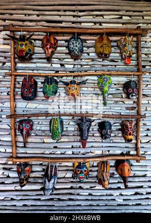 Traditional face masks, Antigua, Guatemala Stock Photo - Alamy