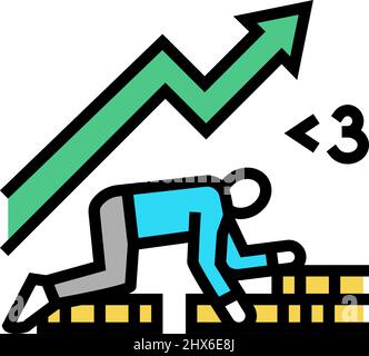 galloping inflation color icon vector illustration Stock Vector Image ...