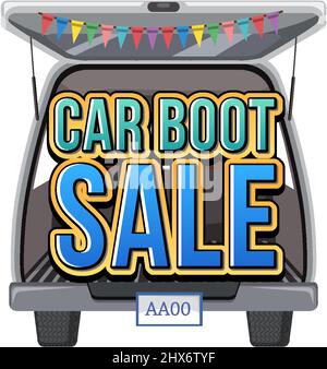 Car boot sale typography design illustration Stock Vector Image & Art ...