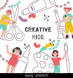Extracurricular activity isolated cartoon vector illustration set Stock ...