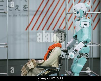 Japans maker Kawasaki humanoid robot called RHP Kaleido does a ...