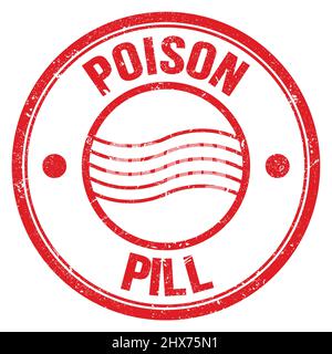 POISON PILL text written on pink-black grungy stamp sign Stock Photo ...