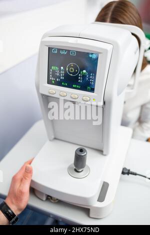 Microscopic apparatus for testing eyesight. Ophthalmology and treatment ...