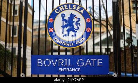 Bovril gate entrance for Chelsea football club home supporters, London ...