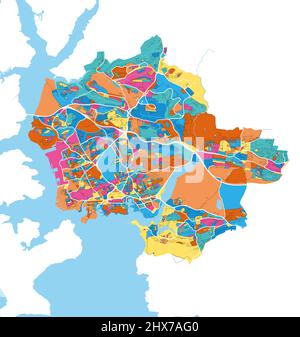 Urban vector city map of Plymouth, England Stock Vector Image & Art - Alamy