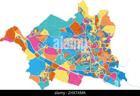 Urban vector city map of Bolton, England Stock Vector Image & Art - Alamy