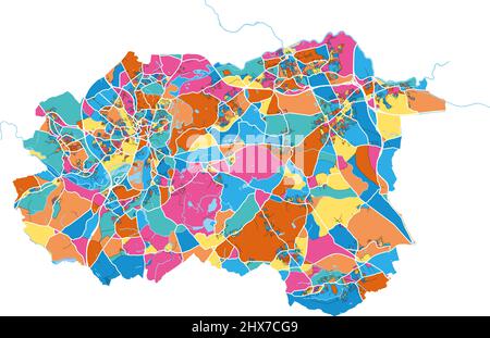 Urban city map of Wakefield. Vector illustration, Wakefield map ...