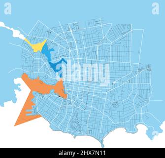 Victoria British Columbia Canada city skyline silhouette. Vector ...