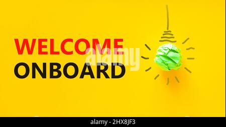 Welcome onboard and support symbol. Concept words Welcome onboard on ...