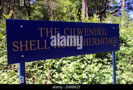 The Cilwendeg Shell House Hermitage, Boncath, Pembrokeshire, Wales. The ...