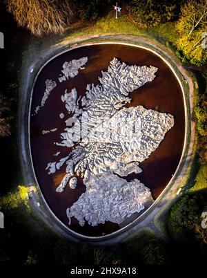 The Great Polish Map of Scotland, Peebles, Scottish Borders, UK Stock ...