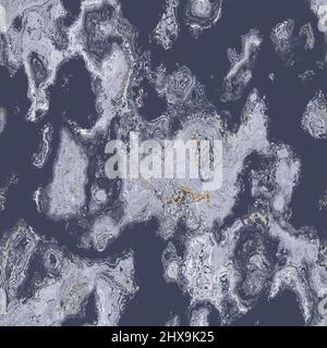 Dark blue marbled masculine seamless texture. Irregular ink blotch ...