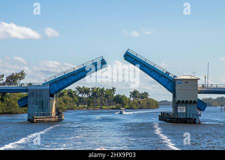 Draw Bridges on the Indian River in Florida Stock Photo - Alamy