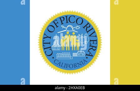 official flag of Pico Rivera, California untied states of America at ...