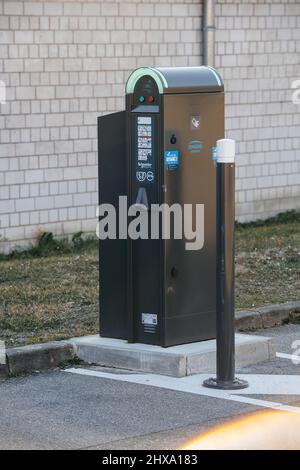An electric car charging station by Engie / EVBox operated by ...