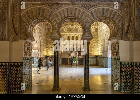 Botschaftersaal Salón de Embajadores, Königspalast Alcázar, Sevilla ...