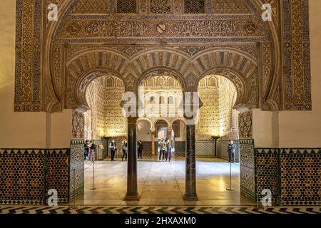 Botschaftersaal Salón de Embajadores, Königspalast Alcázar, Sevilla ...