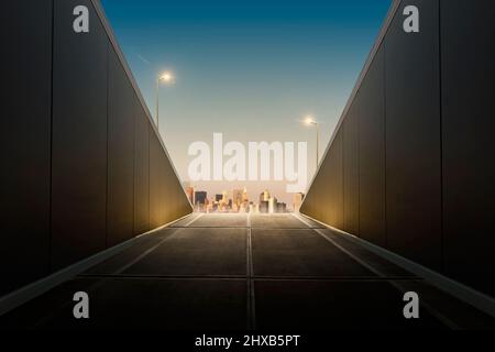 City tunnel exit background Stock Photo - Alamy
