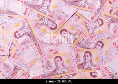 Banknotes of the Thailand 100 Baht (new design issued in 2018 Stock ...