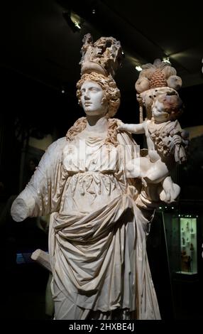 Statue of Tyche in Istanbul Archaeology Museum in Turkey Stock Photo ...